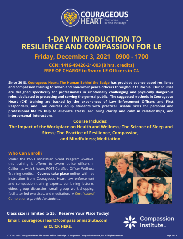 POST-Certified Courageous Heart Resilience, Compassion and Leadership ...