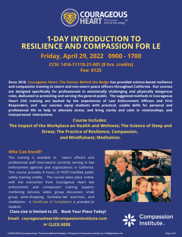 Courageous Heart: The Human Behind the Badge™ | Compassion Institute